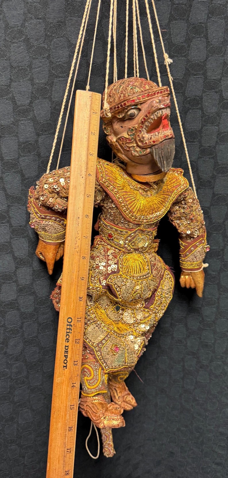 Antique Burmese/java/indonesian Handcarved Wooden Puppet Hand Sewn ...