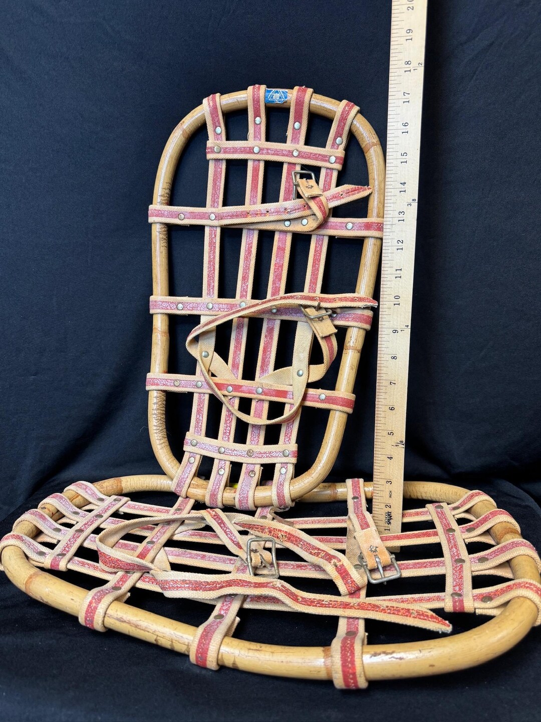 Vintage Bamboo Snowshoes Alp Brand – Rustic Cabin Decor – Mid Century ...