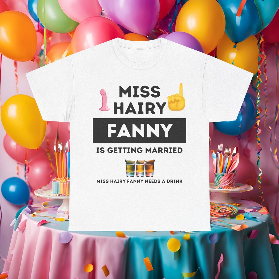 Miss Hairy Fanny Hen Do T-shirt. Funny Hen Party T Shirt for Bride ...