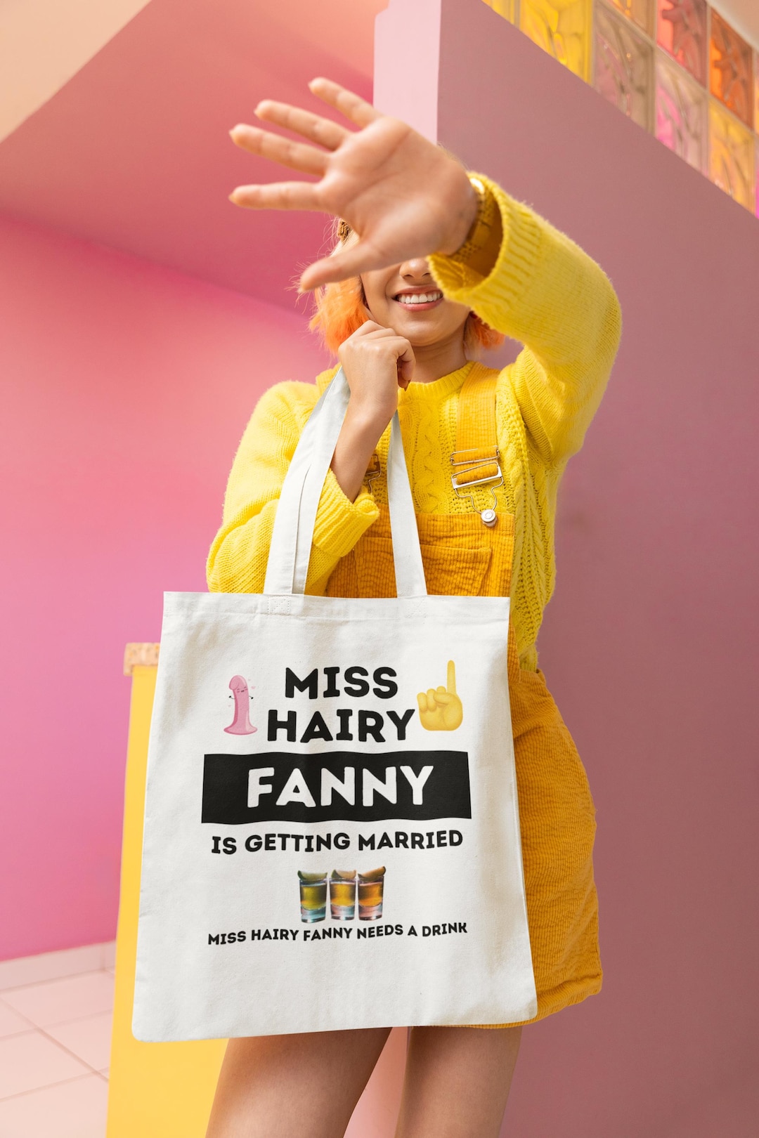 Miss Hairy Fanny Hen Do Bag. Funny Hen Party Bag for Bride. Rude Hen ...