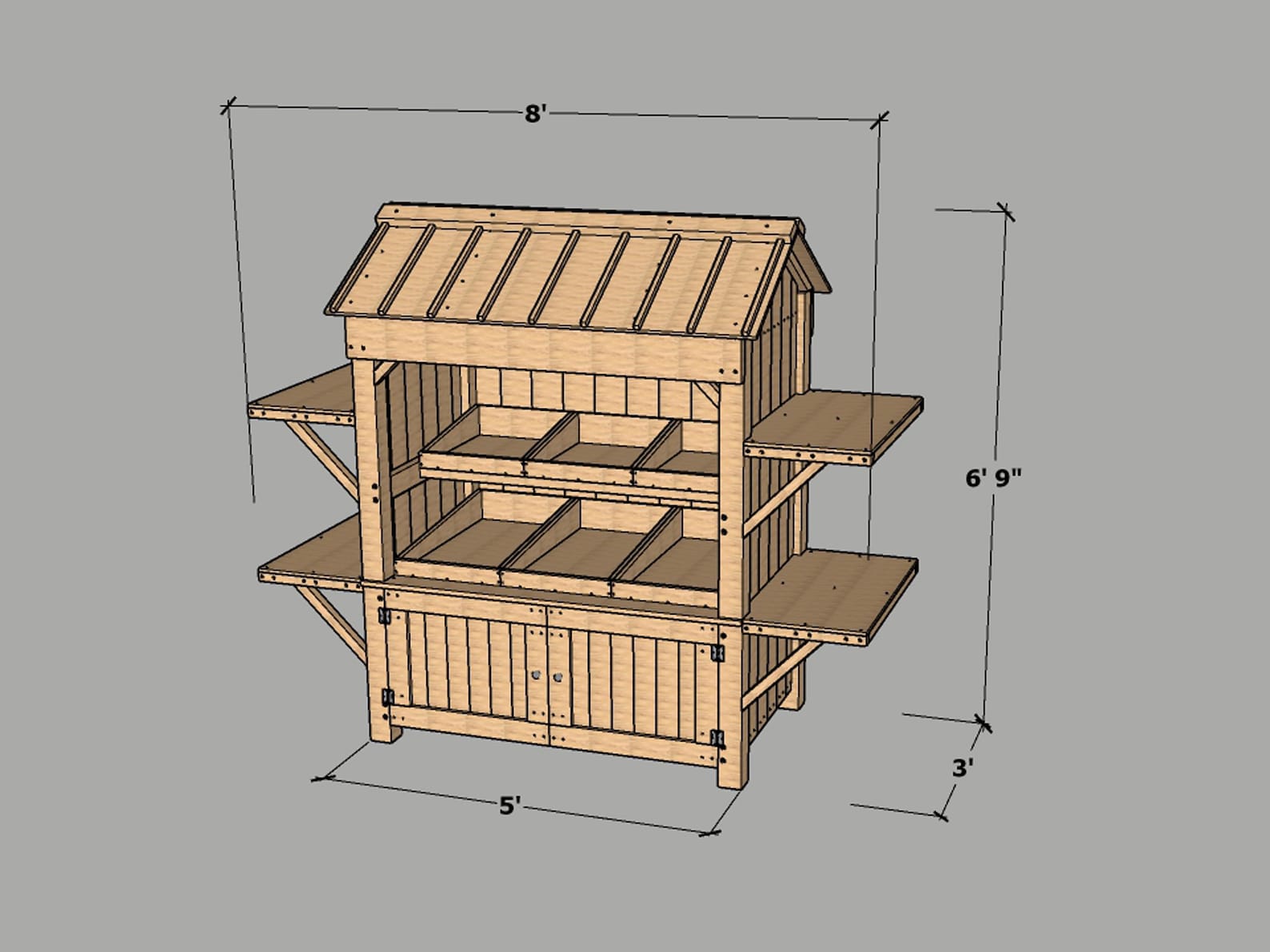 Farm Stand Build Plans | Roadside Market Display Stand | DIY Wood ...