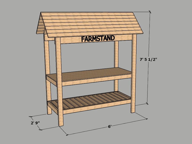 DIY Farm Stand Build Plans: Veggie Market Cart (PDF Tutorial) - Etsy