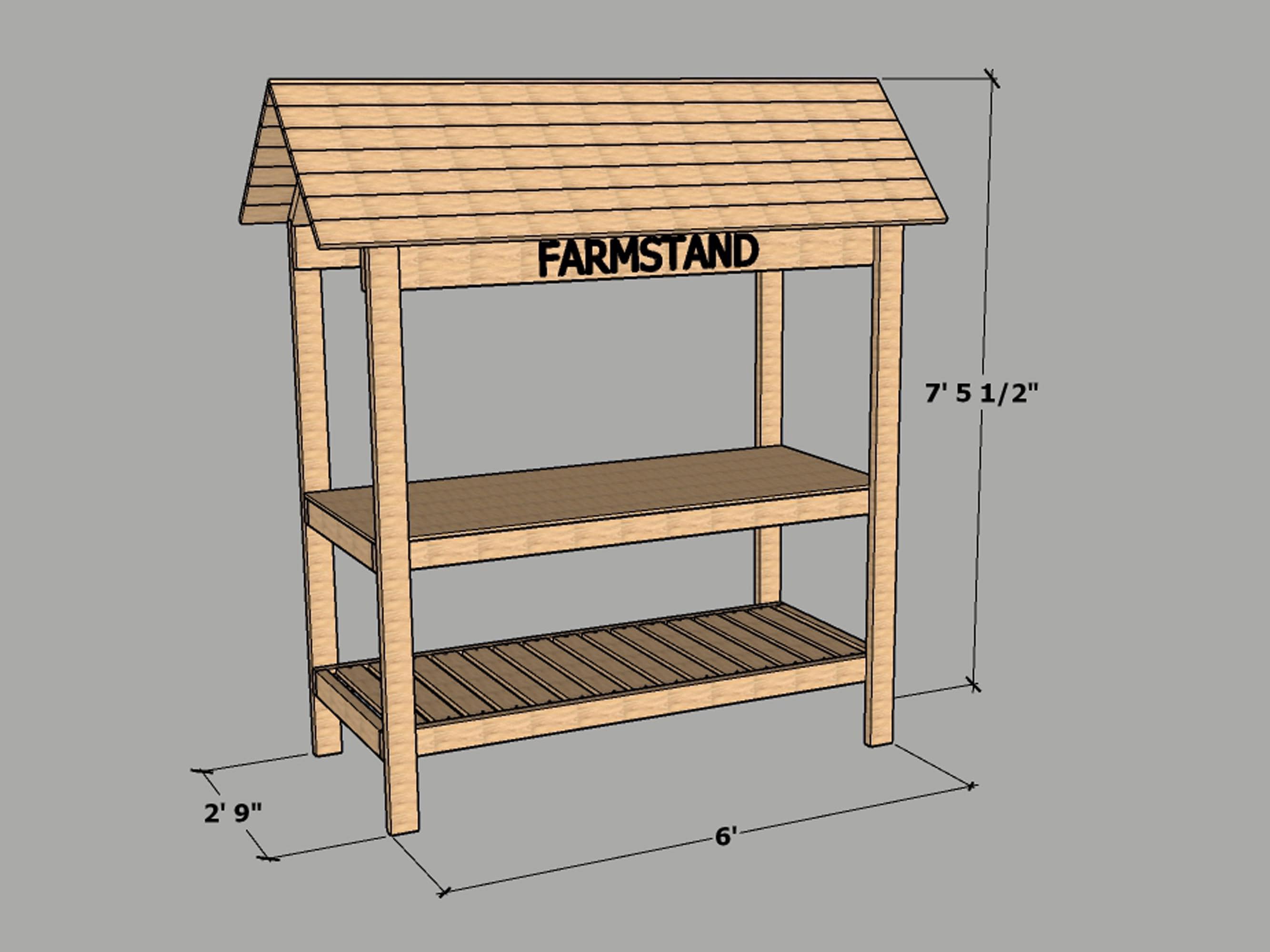 DIY Roadside Farm Stand Build Plans | Farmer's Market Stand - Veggie ...
