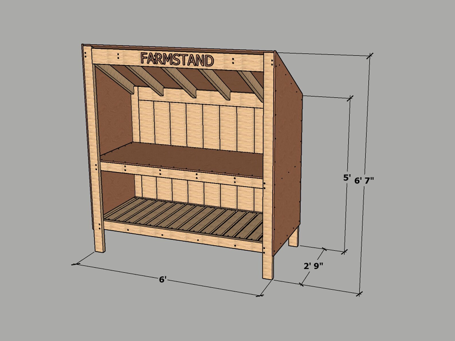 Farm Stand Build Plans | Roadside Farmers Market Stand | DIY PDF Guide ...