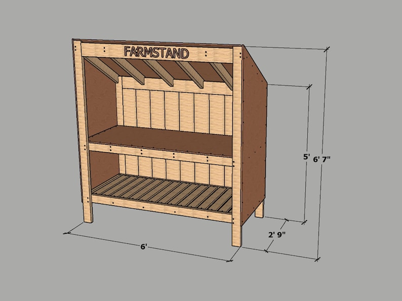 Farm Stand Build Plans | Roadside Farmers Market Stand | DIY PDF Guide ...