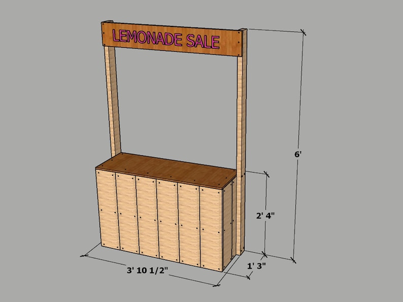 Lemonade Stand Build Plan | DIY Wood Stand for Kids | Digital PDF ...