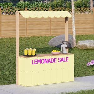 DIY Lemonade Stand PDF | Kids Business Stand Build Plan | Instant ...