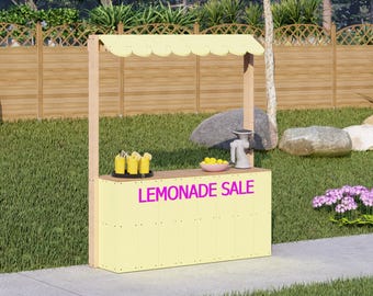 DIY Lemonade Stand PDF | Kids Business Stand Build Plan | Instant ...