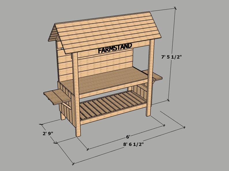 Roadside Farm Stand Build Plan: DIY Farmers Market (digital Download ...