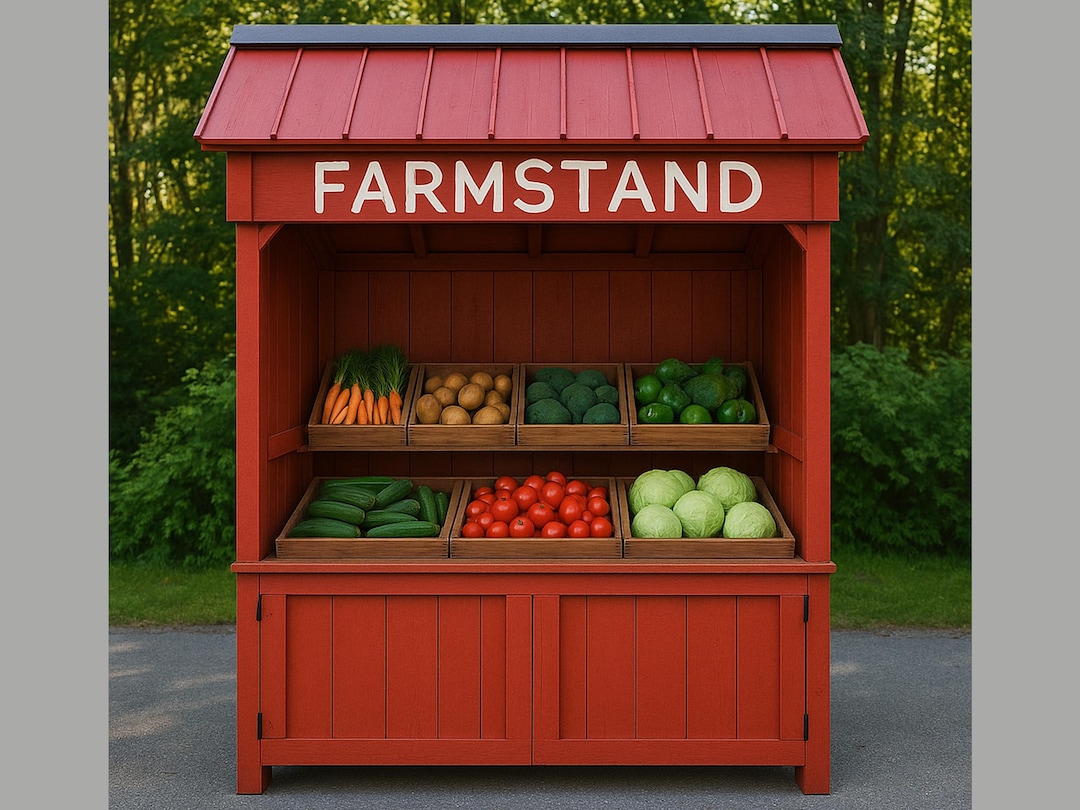 Roadside Farm Stand Build Plans | Farmers Market Stand DIY Guide (PDF ...