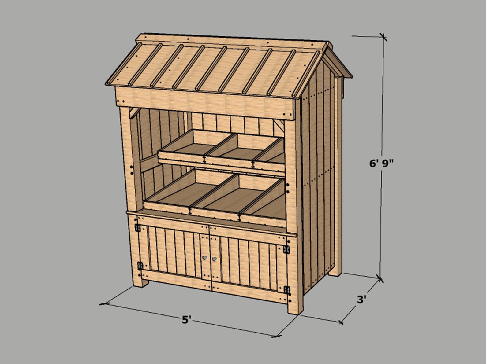 Roadside Farm Stand Build Plans | Farmers Market Stand DIY Guide (PDF ...