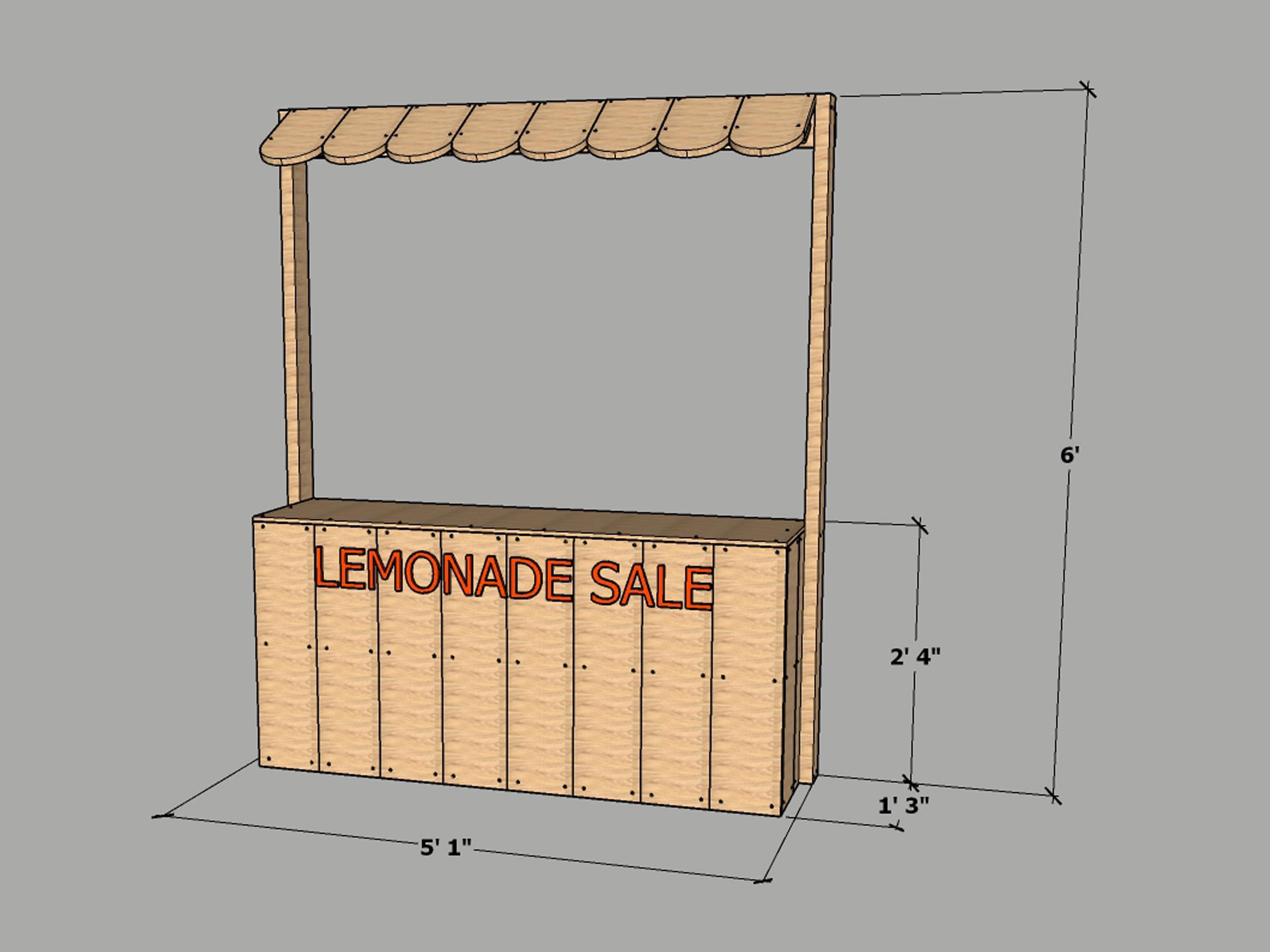 DIY Lemonade Stand PDF | Kids Business Stand Build Plan | Instant ...