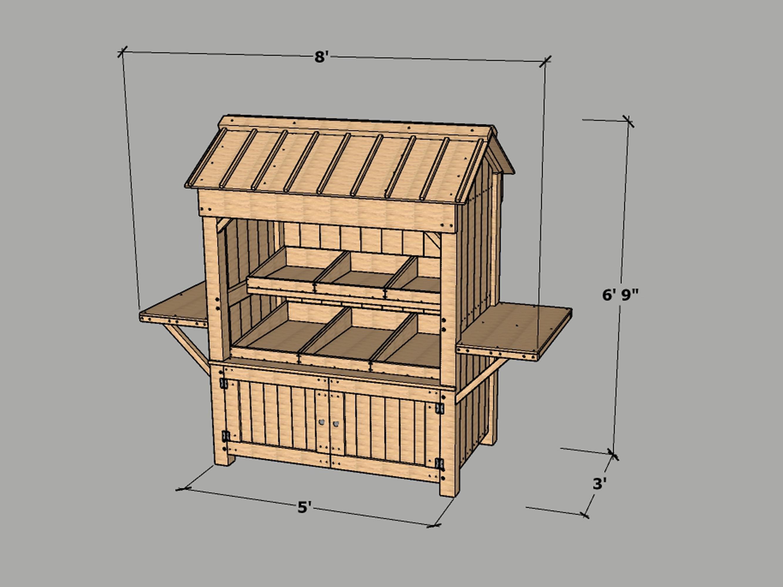 Roadside Farm Stand Build Plans | Farmers Market Stand DIY Guide (PDF ...