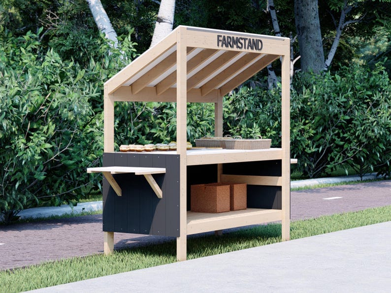 Driveway Farm Stand Plan | Farmers Market Stand DIY Guide - Etsy