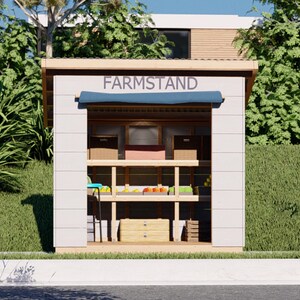 Outdoor Farm Stand Plans | Produce Stand | DIY Wooden Market Stall - Etsy