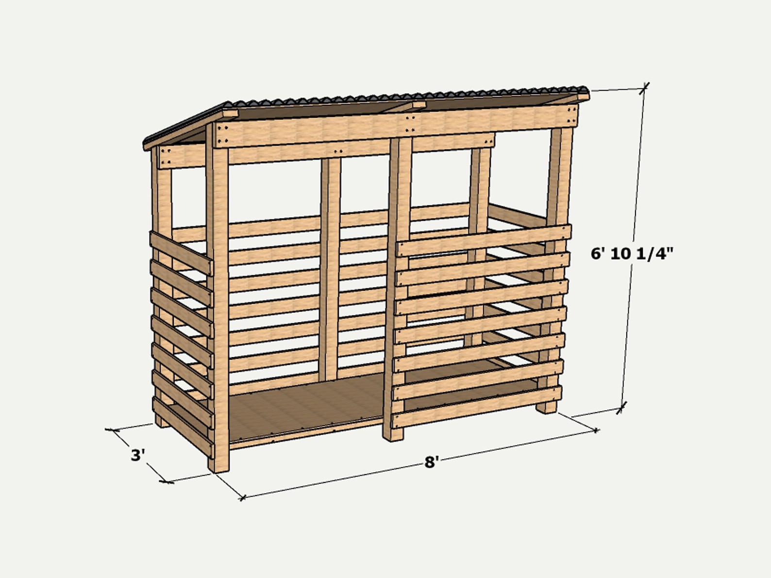 Wood Shed Plan | DIY Outdoor Firewood Storage Plans | PDF Download - Etsy