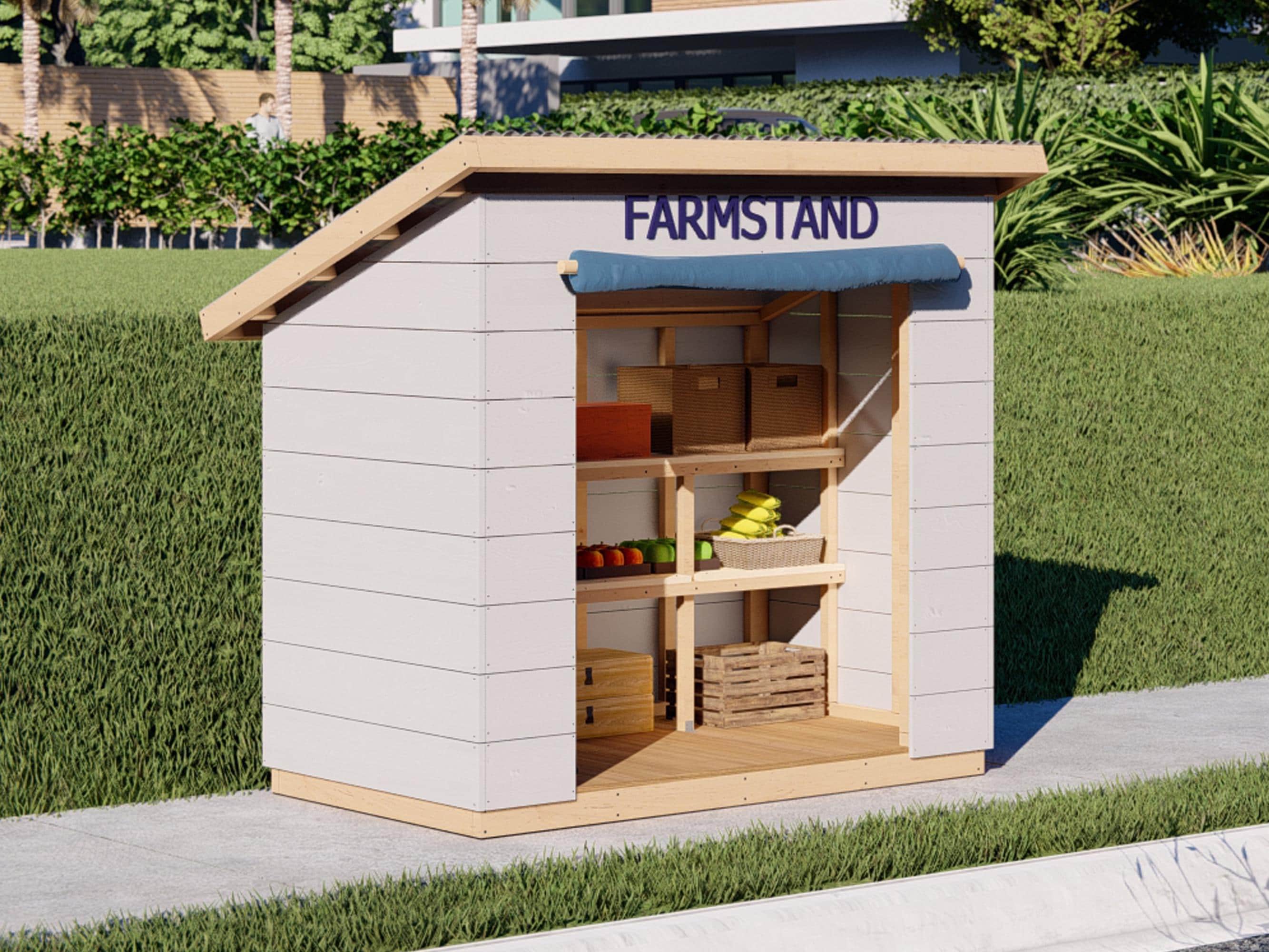 Outdoor Farm Stand Plans | Produce Stand | DIY Wooden Market Stall - Etsy