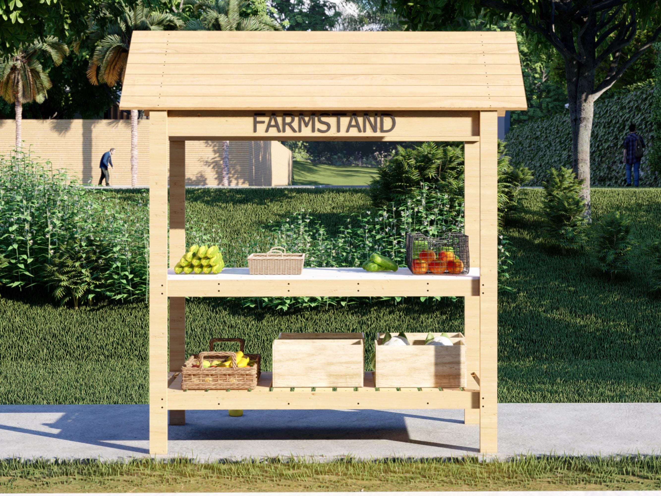 DIY Roadside Farm Stand Build Plans | Farmer's Market Stand - Veggie ...