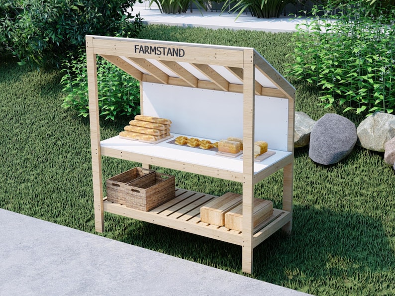 Farmstand Build Plan | DIY Farmers Market Stand for Driveway | Digital ...