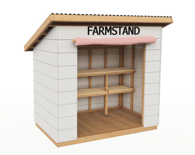 Outdoor Farm Stand Plans | Produce Stand | DIY Wooden Market Stall - Etsy
