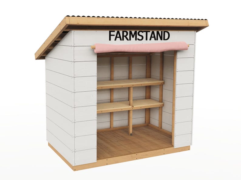 Outdoor Farm Stand Plans | Produce Stand | DIY Wooden Market Stall - Etsy