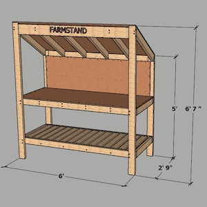 Farmstand Build Plan | DIY Farmers Market Stand for Driveway | Digital ...