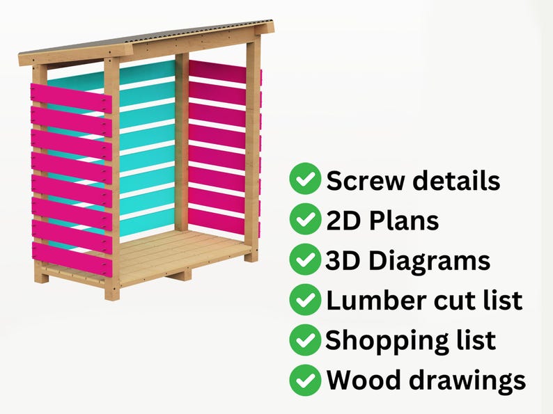 Wood Shed Plans | DIY Outdoor Storage Shed Blueprint | Easy Build PDF ...