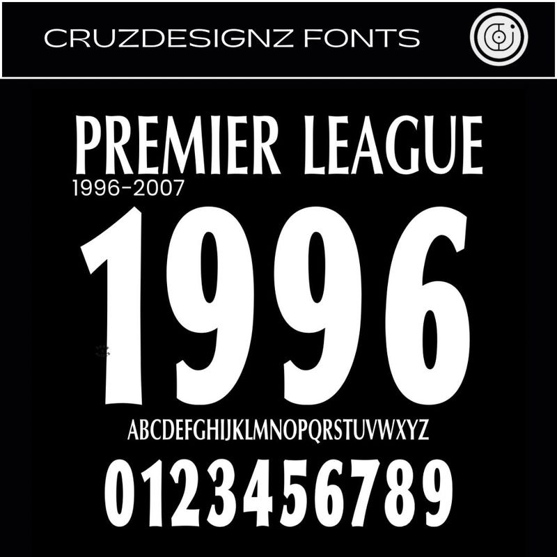 Premier League Font - Etsy