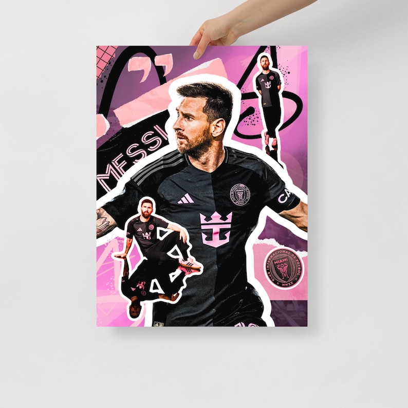 Lionel Messi Inter Miami Poster Museum-quality Matte Print Soccer Wall ...