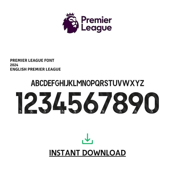 Premier League Font - Etsy