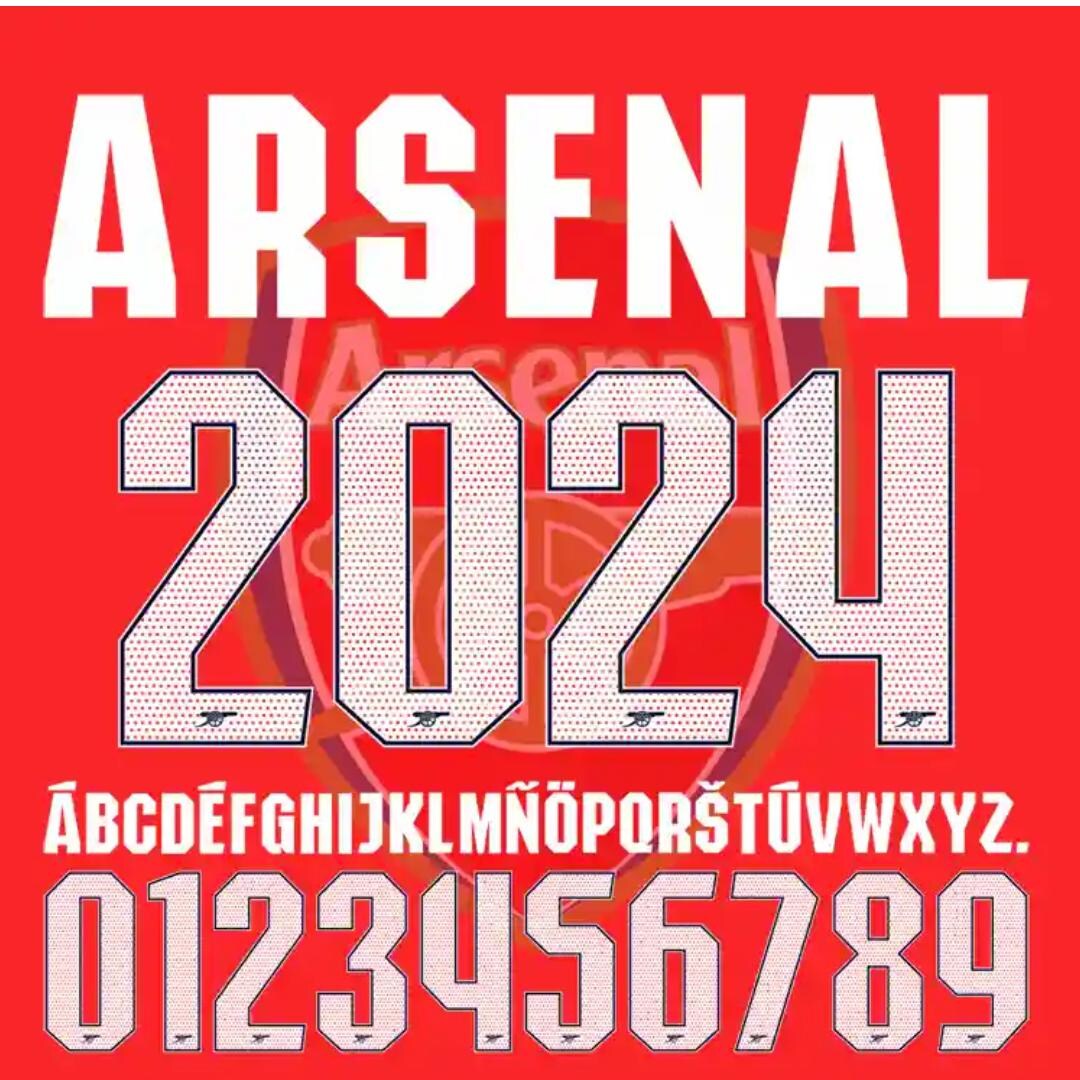 Arsenal FC 2024-25 Font | Digital Download | Soccer Jersey Font - Etsy UK