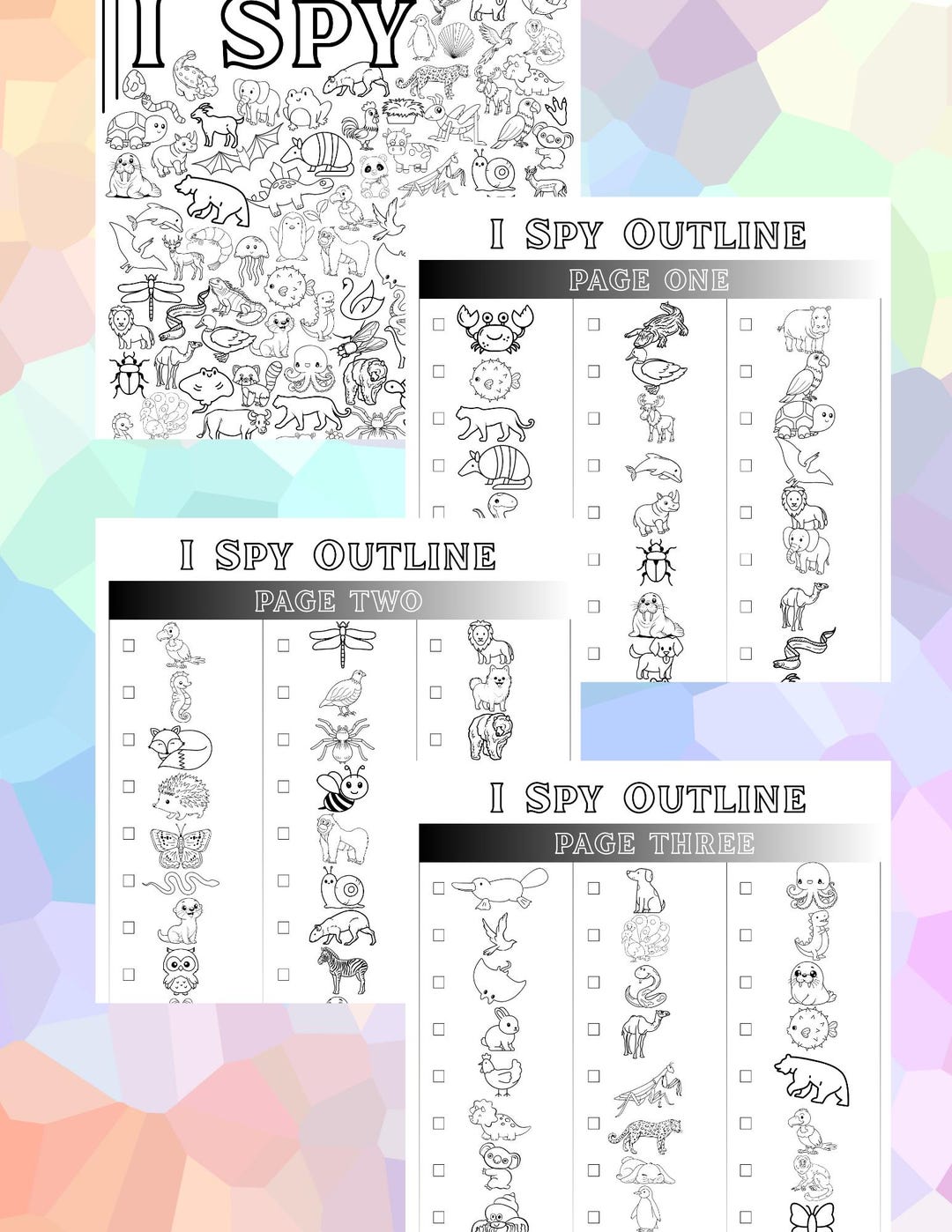 I Spy Outline - Etsy
