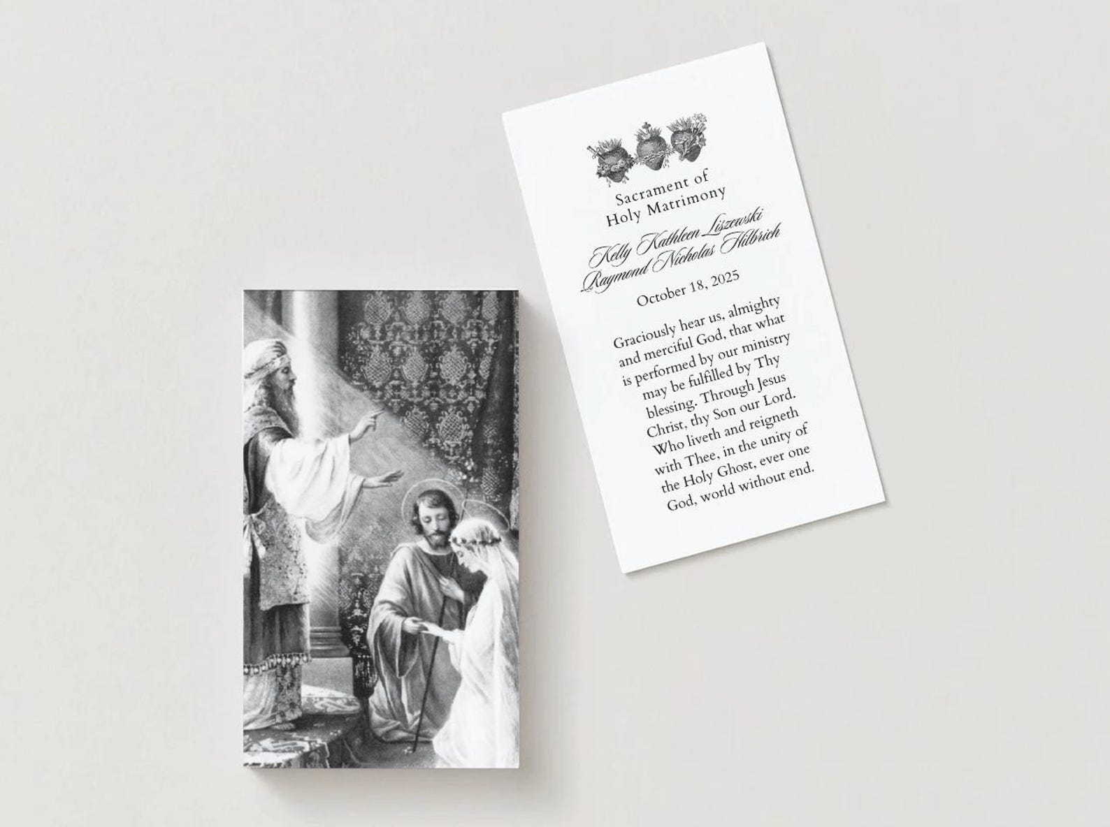 Catholic Wedding Prayer Card Template - Etsy
