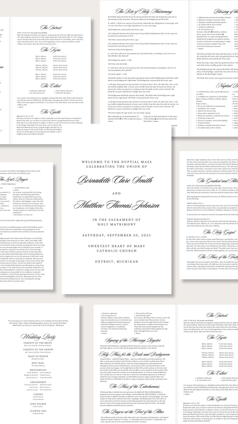 TLM Wedding Program Canva Template - Etsy