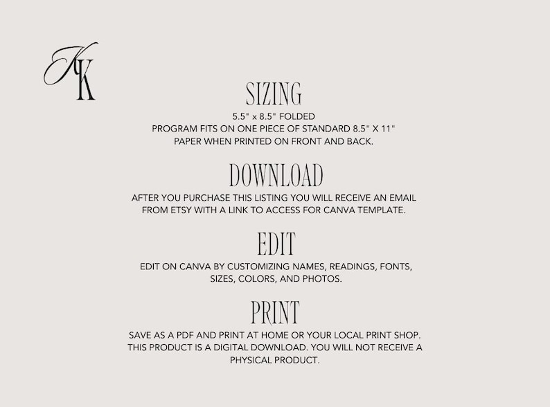 Catholic Funeral Mass Program Template - Etsy