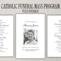 Catholic Funeral Program Template Catholic Mass Service Funeral Mass ...