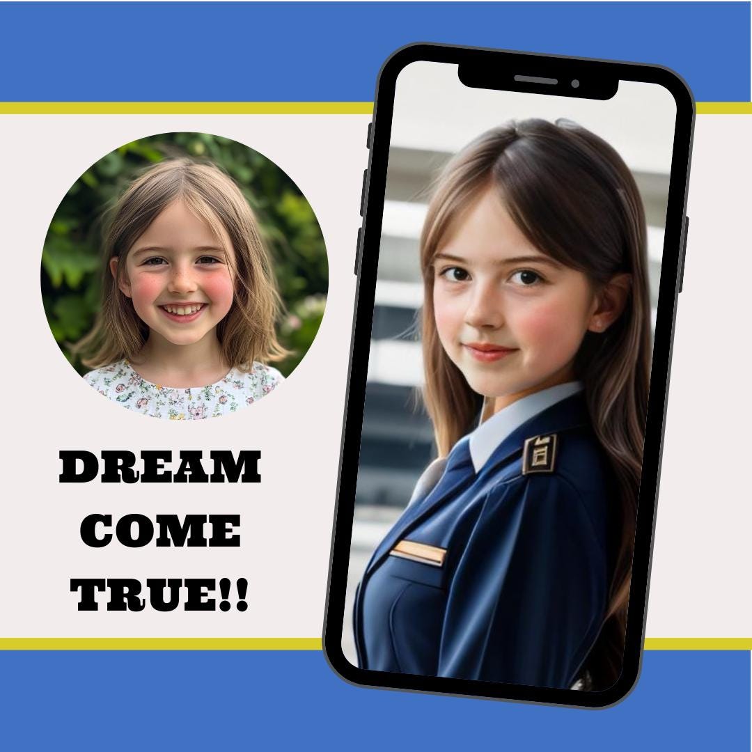 Custom Digital Portrait of Kids | Personalized Gift | Kid's Face on ...