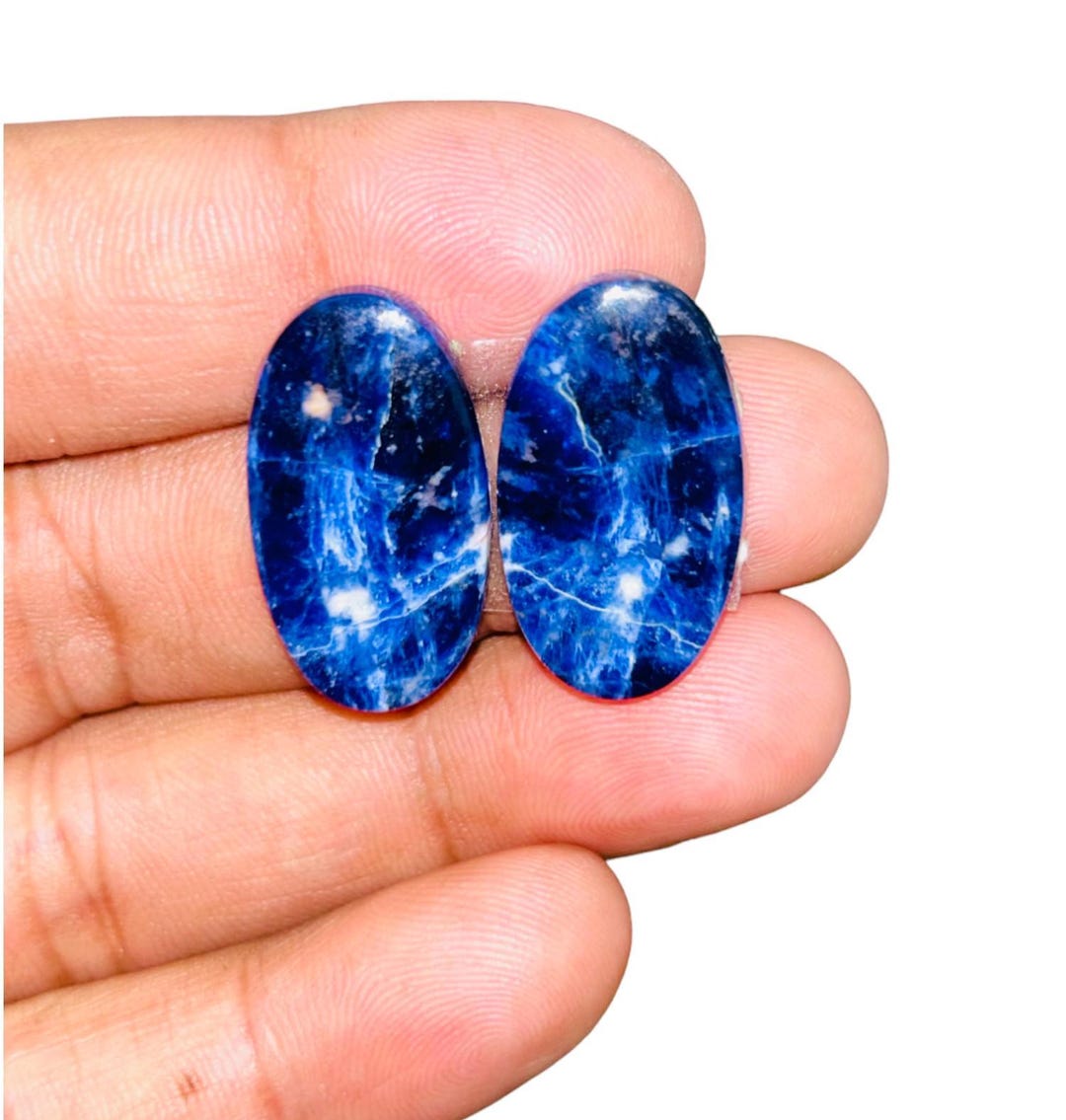 Natural Sodalite Pairs Cabochon, Blue Sodalite Gemstone, All Shape ...