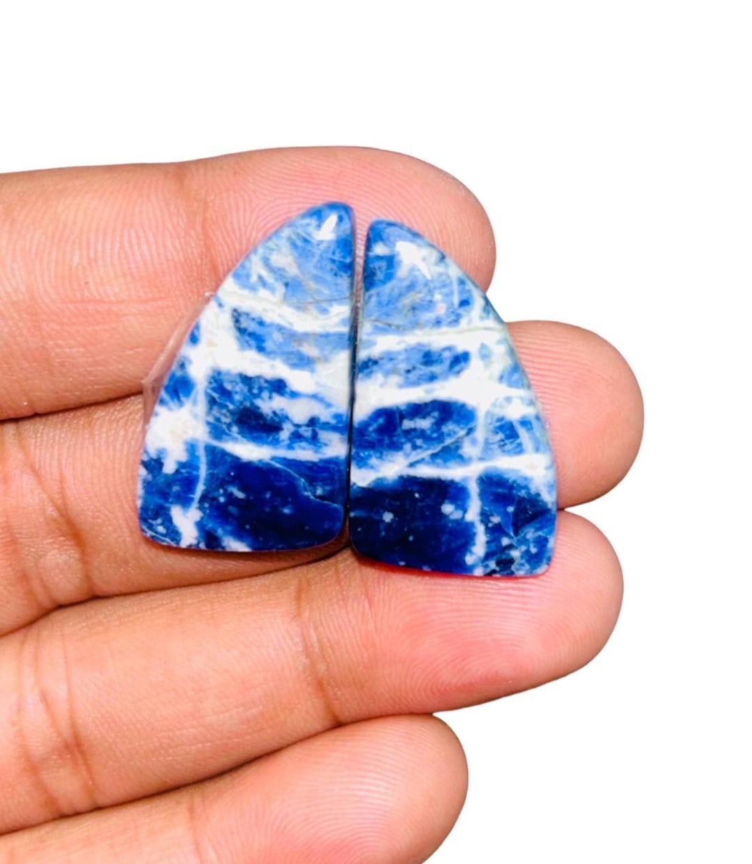 Natural Sodalite Pairs Cabochon, Blue Sodalite Gemstone, All Shape ...