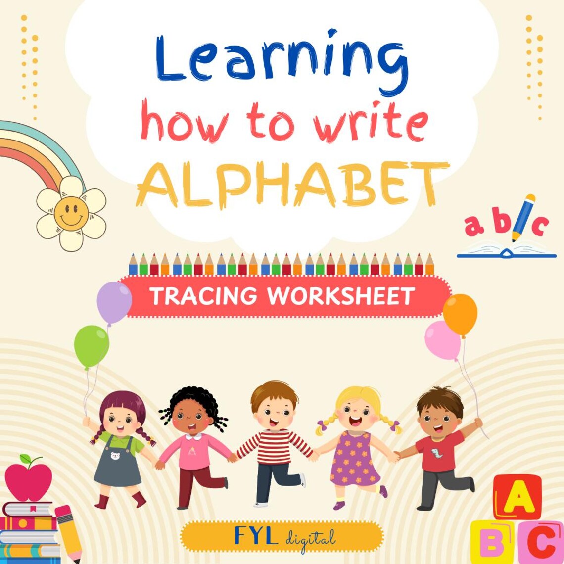 Tracing Alphabet Workbook, Learn to Write Letters, Tracing Letters ...