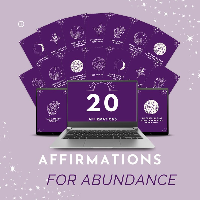 20 Affirmations for Abundance - Etsy