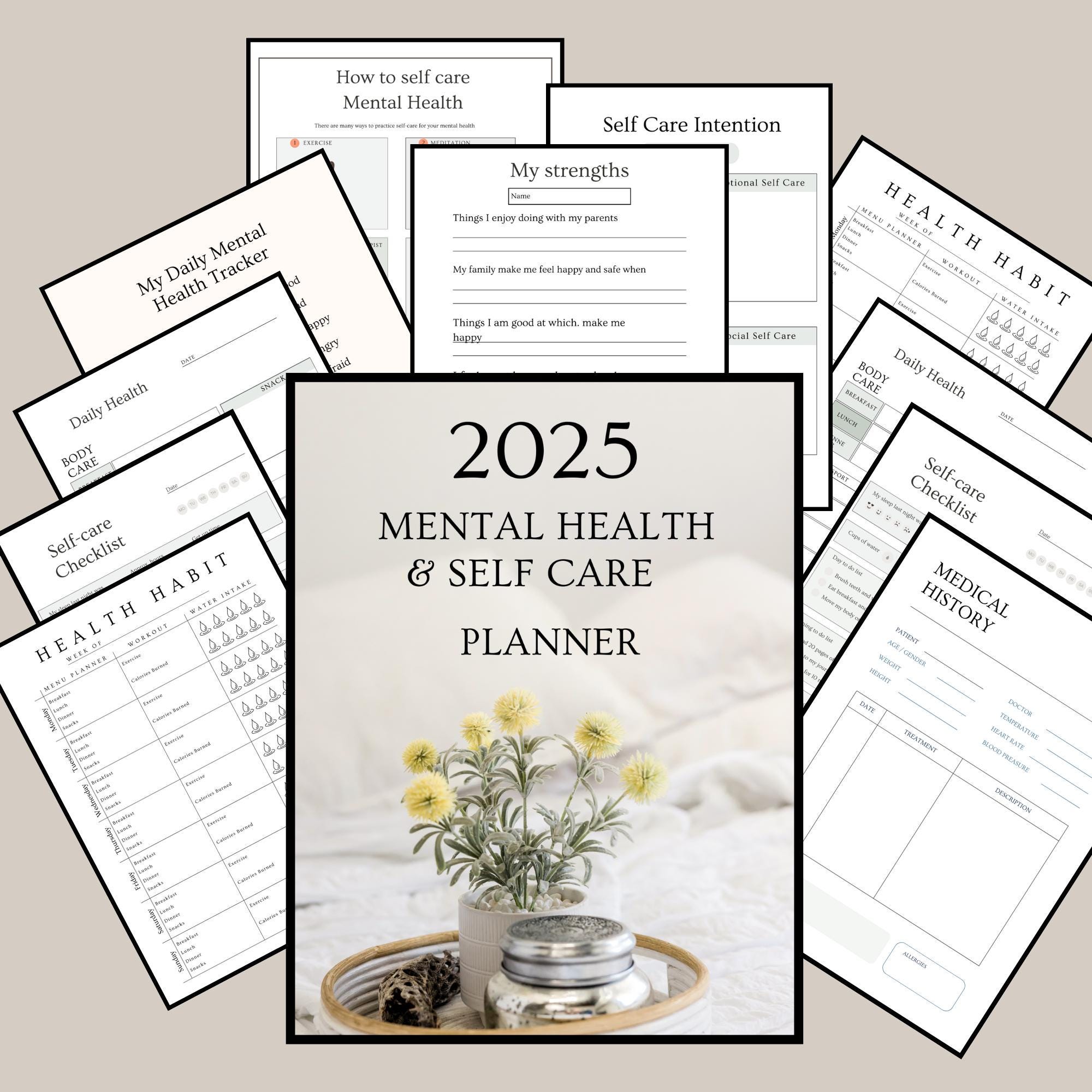 2025 Mental Health & Self Care Planner - Etsy