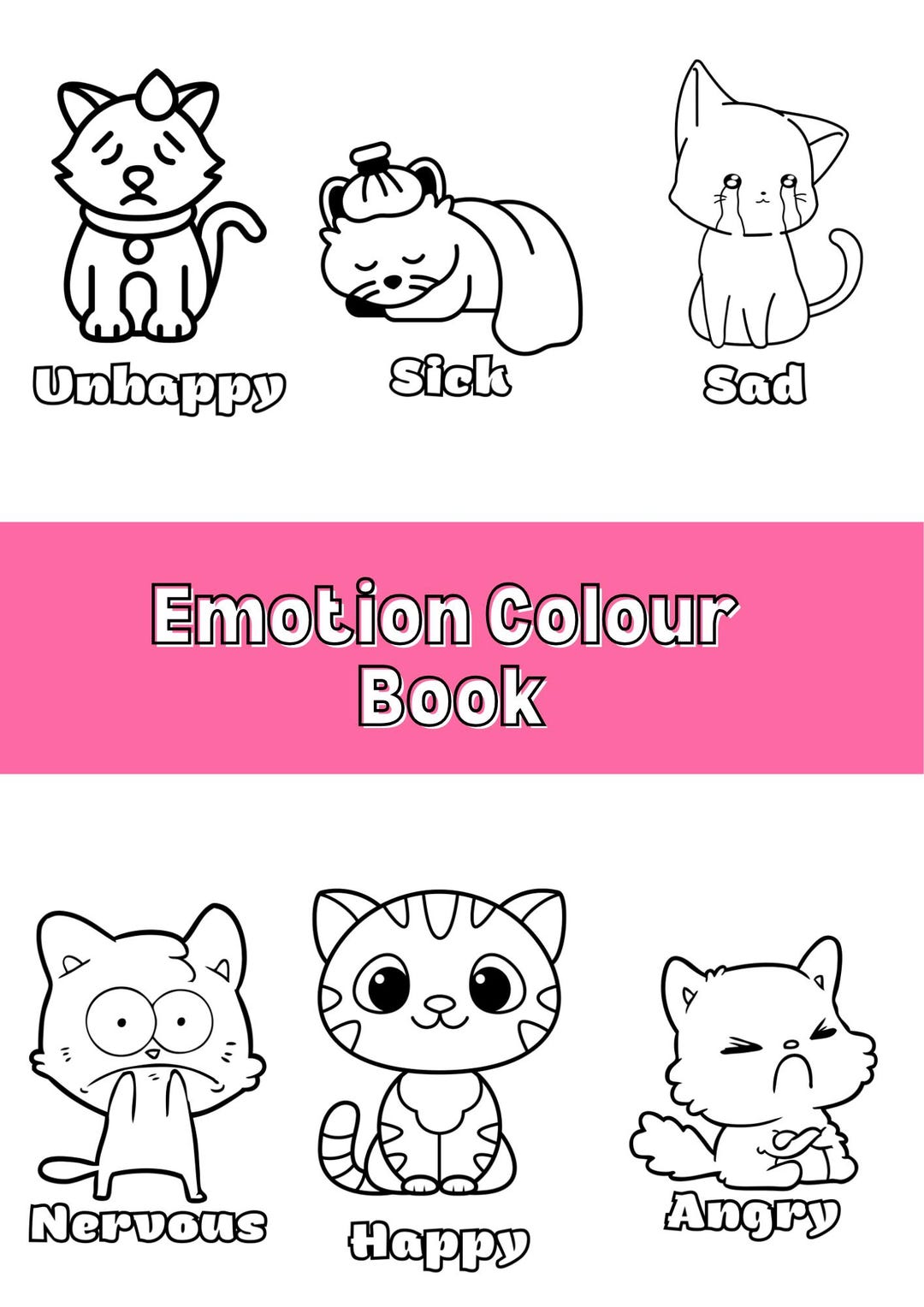 Emotion Coloring Book - Etsy