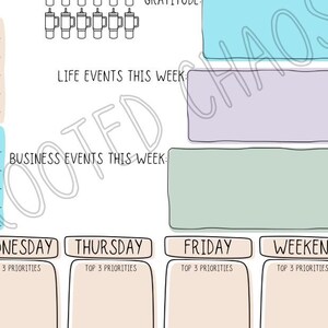 Weekly Planner Dashboard | Printable Productivity Organizer | Digital ...