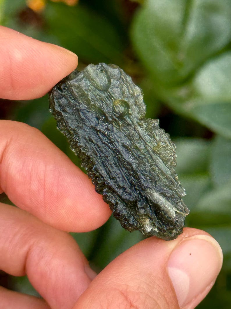 Czech Moldavite Crystal | Natural Green Big Tektite | Unique Meteorite ...