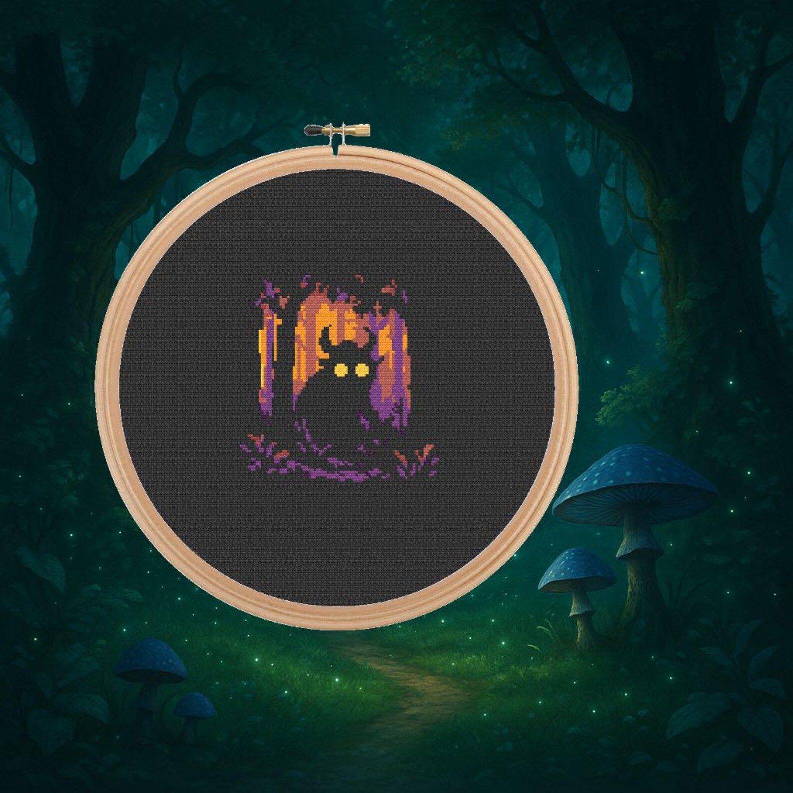 Wandering Monster Cross Stitch Pattern: Gothic Fantasy Creature (PDF ...
