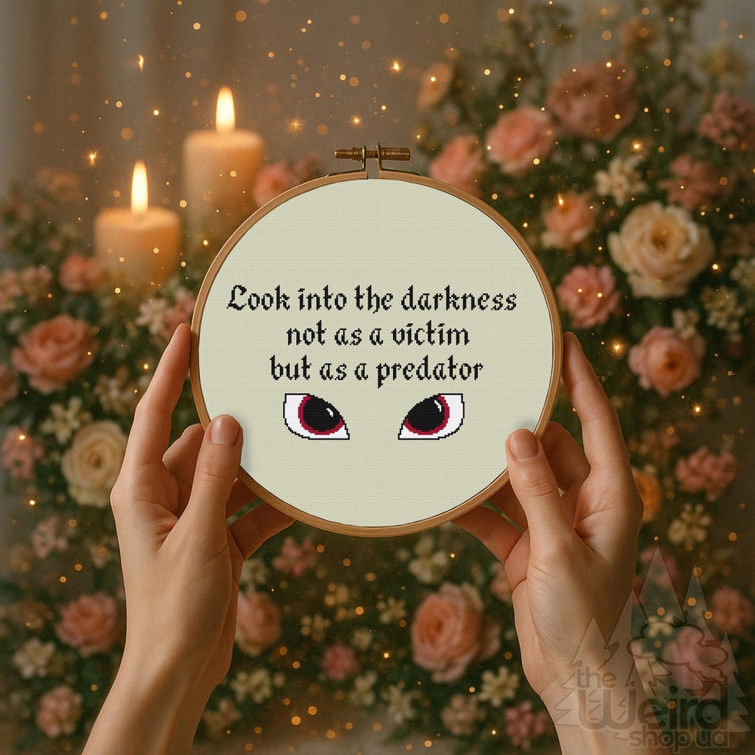 Look Into Darkness Cross Stitch Pattern PDF + OXS: Gothic Fantasy ...