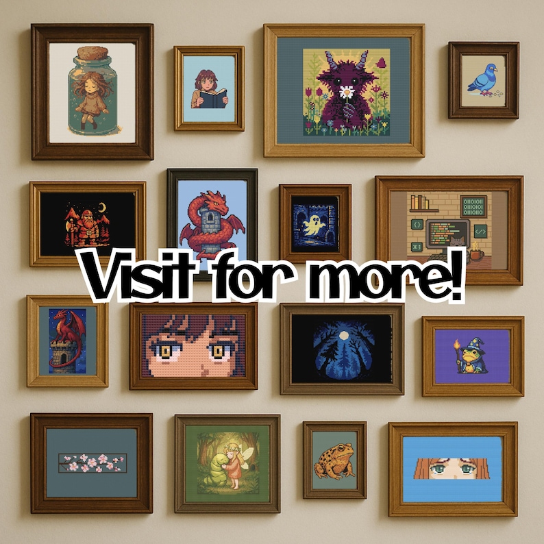 Wandering Monster Cross Stitch Pattern: Gothic Fantasy Creature (PDF ...