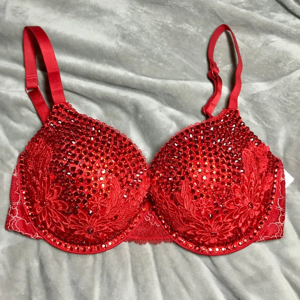 Buy Rhinestone Bra - Etsy