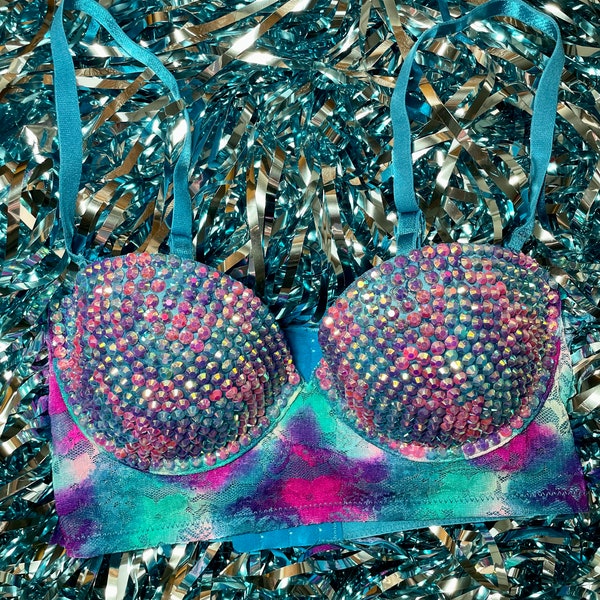 Rhinestone Bra - Etsy